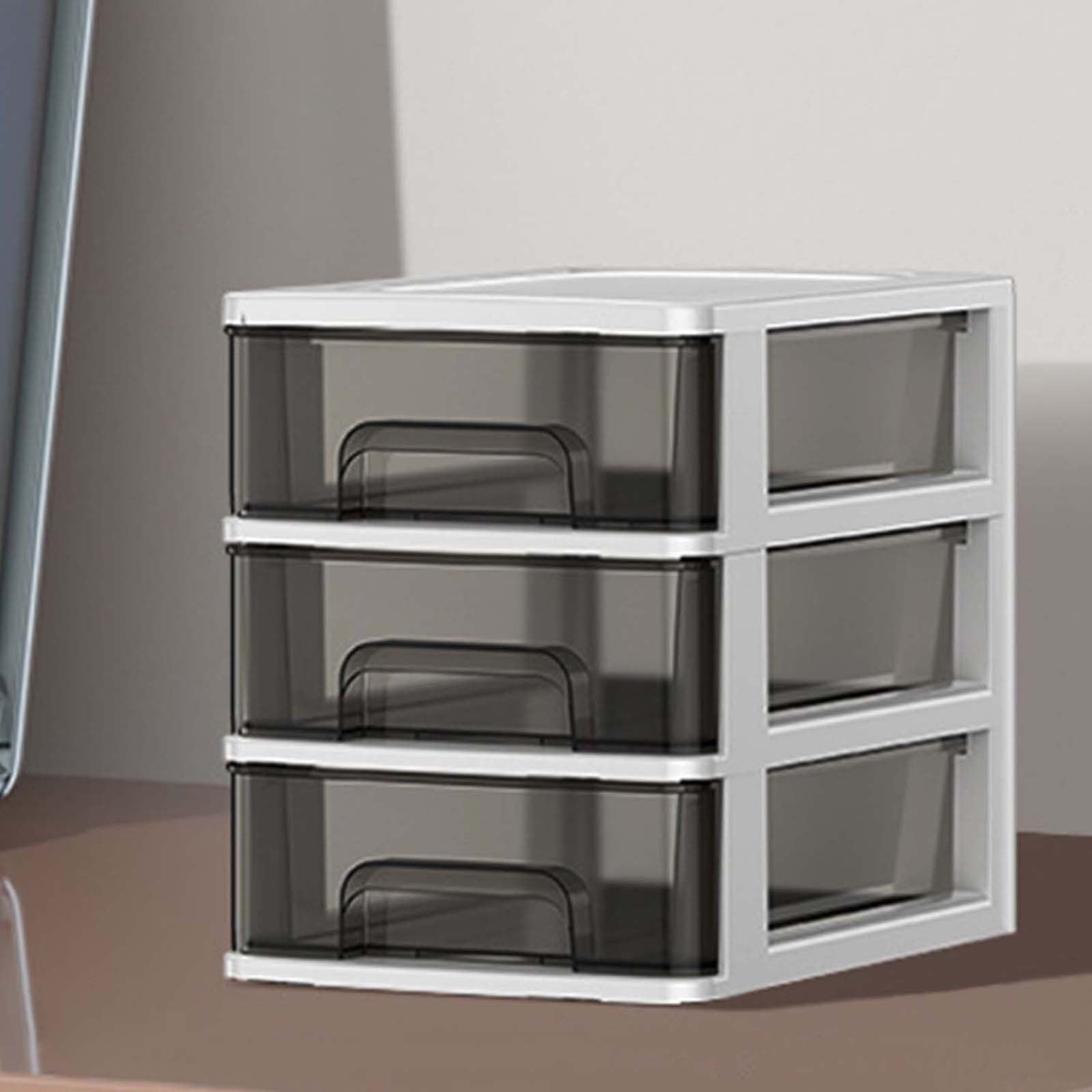 ZUBKTE Storage and Organization Transparent Desktop Organizer Small ...