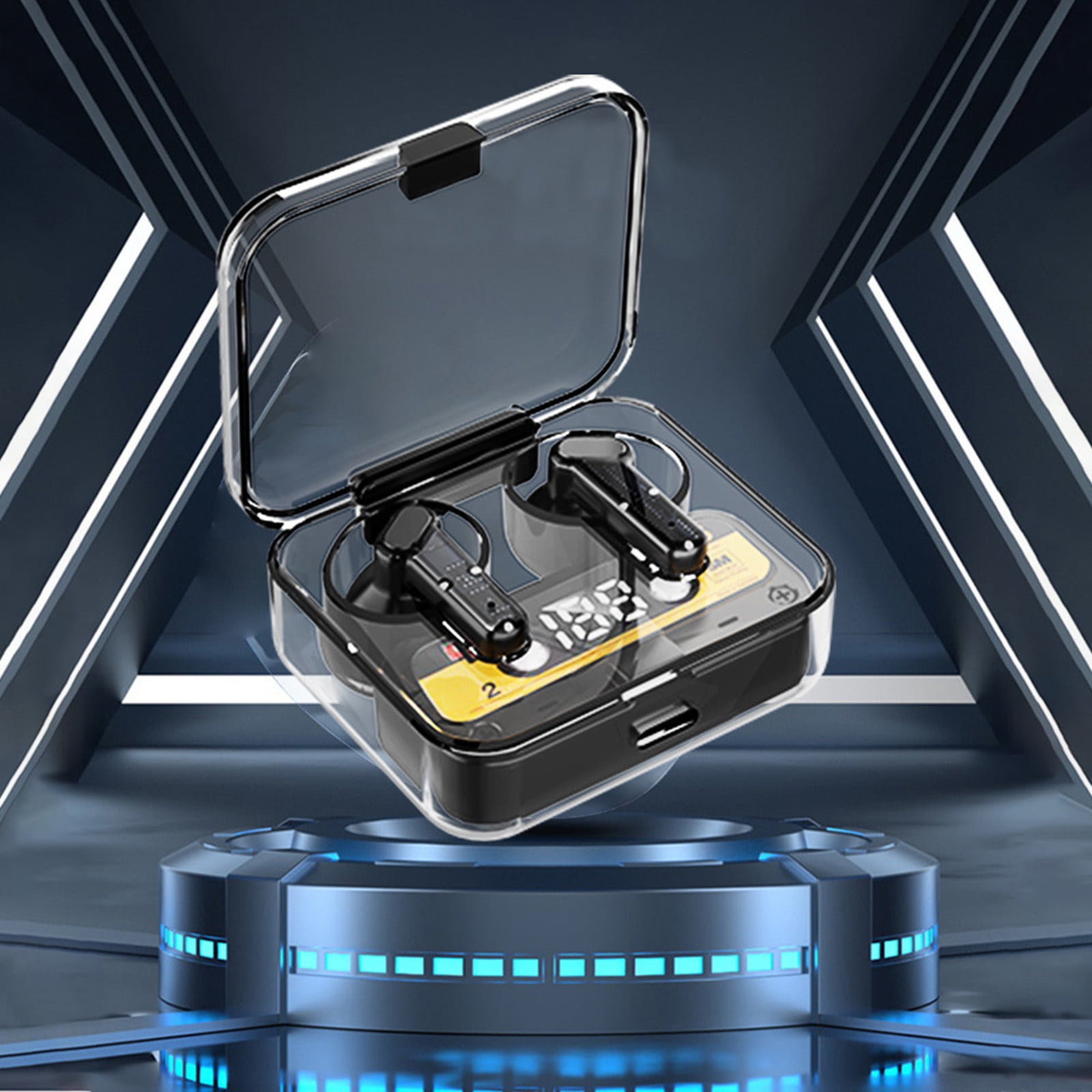 ZUBKTE Wireless Headset Wireless Bluetooth Earphones Transparent ...