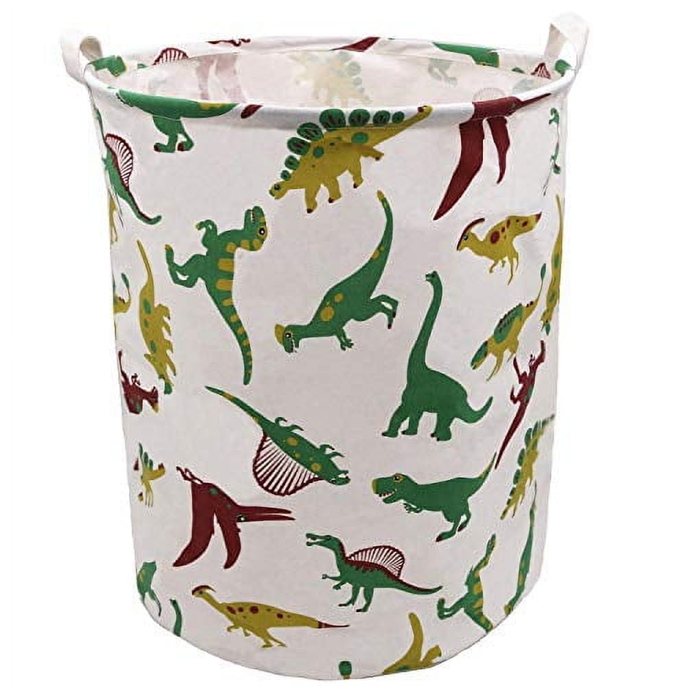 ZUEXT Dino Extra Large Laundry Hamper, 19.7x15.7 Inch, Cotton Canvas ...