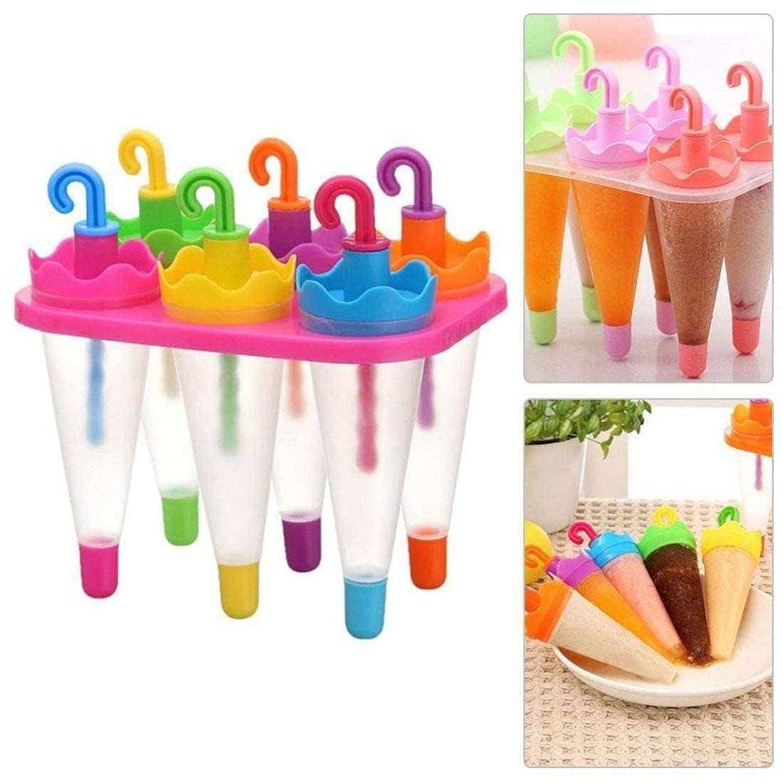 ZUGAD Ice Candy Maker Upgrade Popsicle Molds Umbrella Style Ice Pop ...
