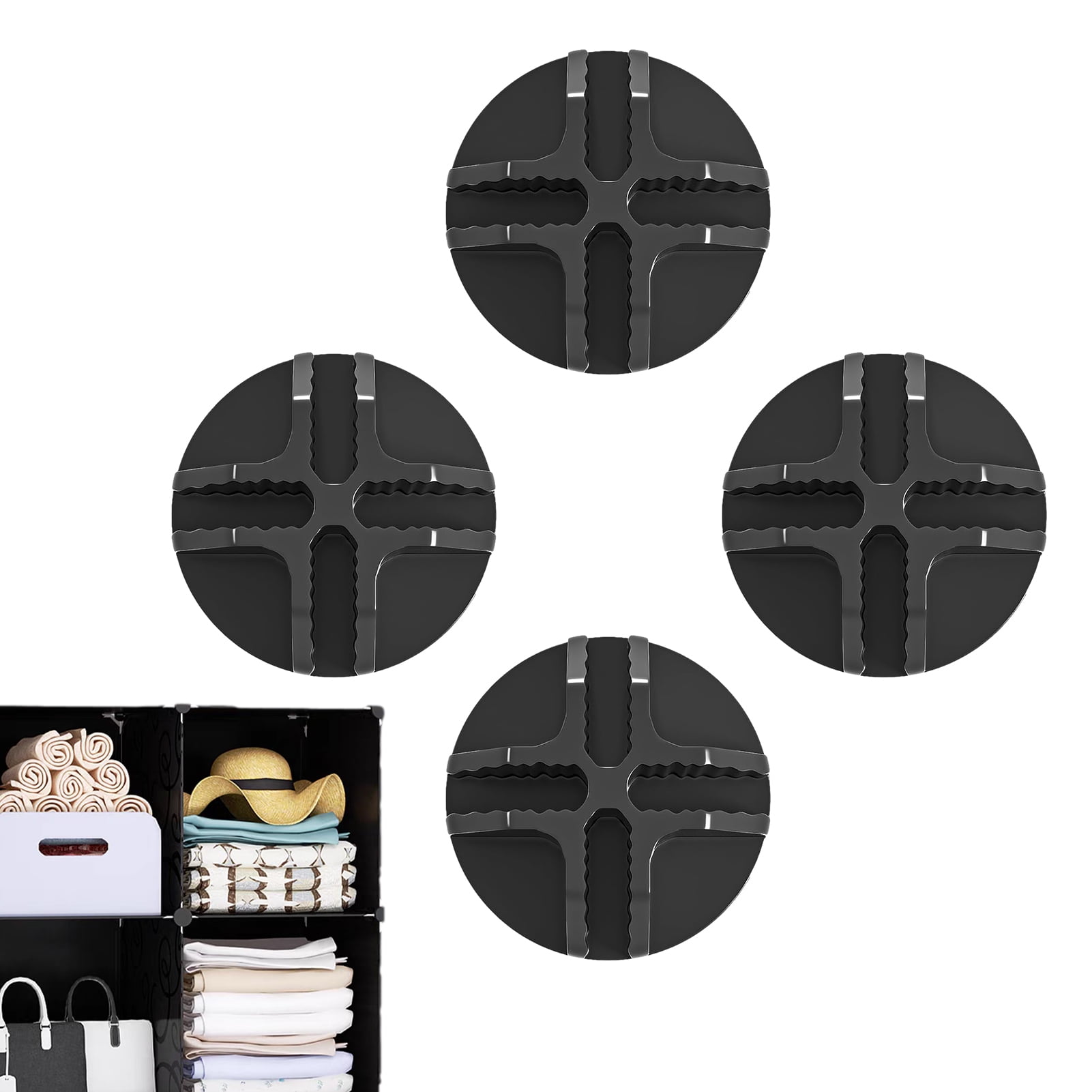 ZUHUI 4 pcs Wire Cube Plastic Connectors for Cube Storage Shelving and Cabinet Modular Organizer ...