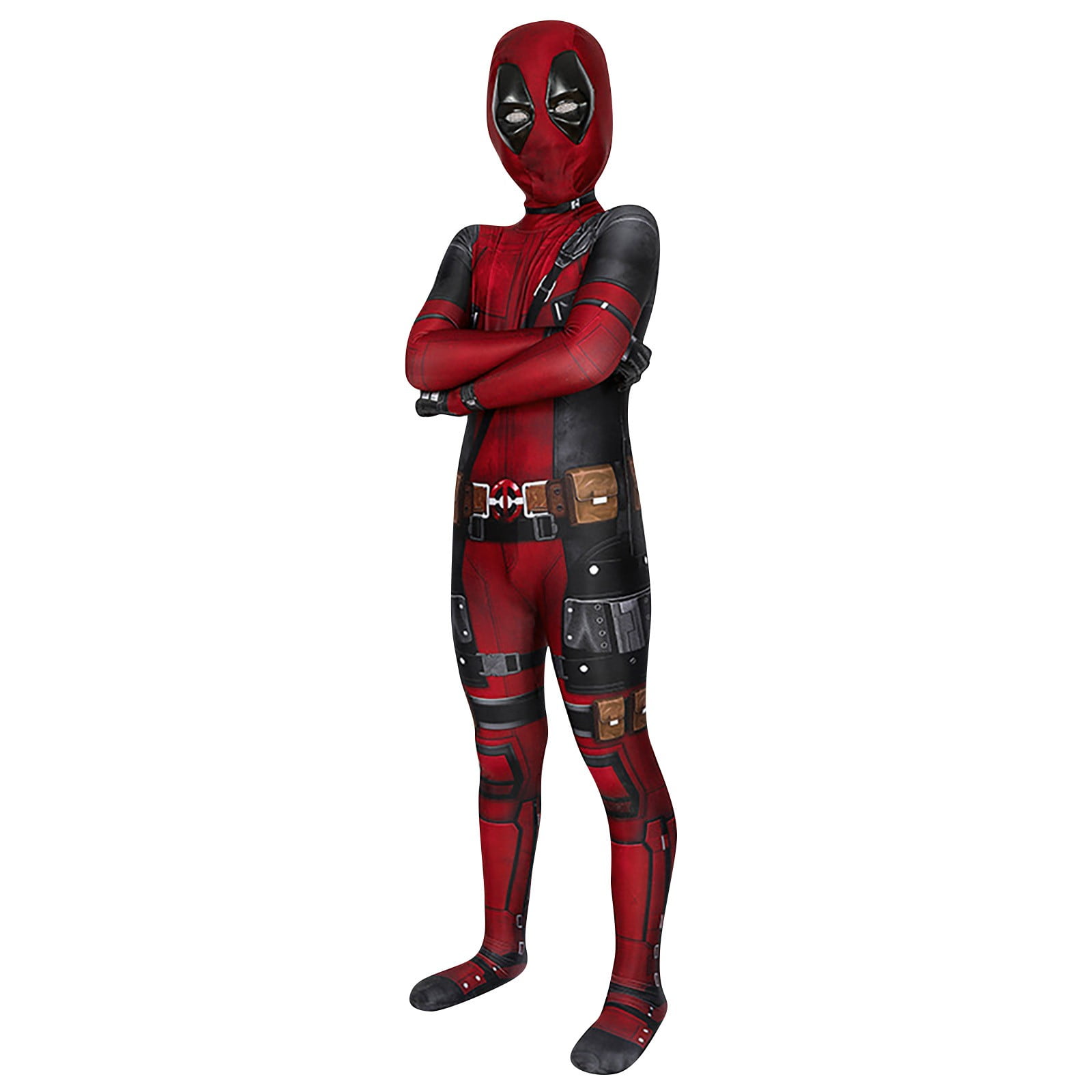 ZUITEH Deadpool Costume, Kids Adults Superhero Deadpool Bodysuit Men ...