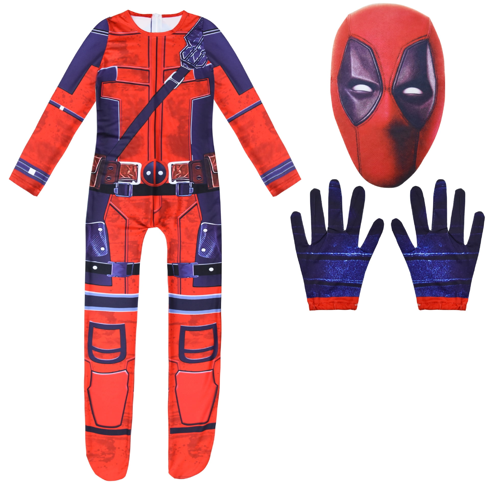 ZUITEH Daedpool Kids Cosplay Bodysuit Costumes Halloween Party Show ...