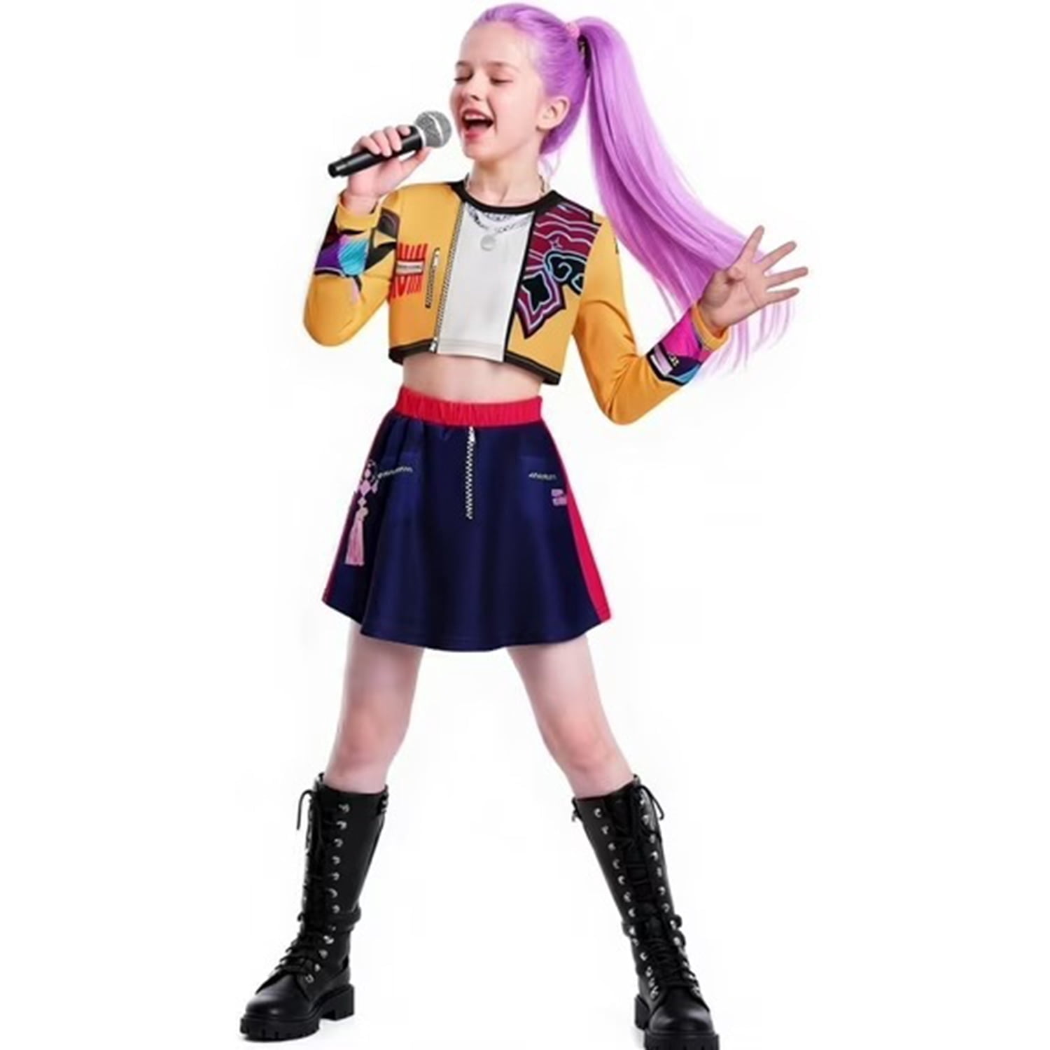 ZUITEH Girls Popular Singer Costumes 3-14 Years, Rumi Mira Zoey Toddler ...