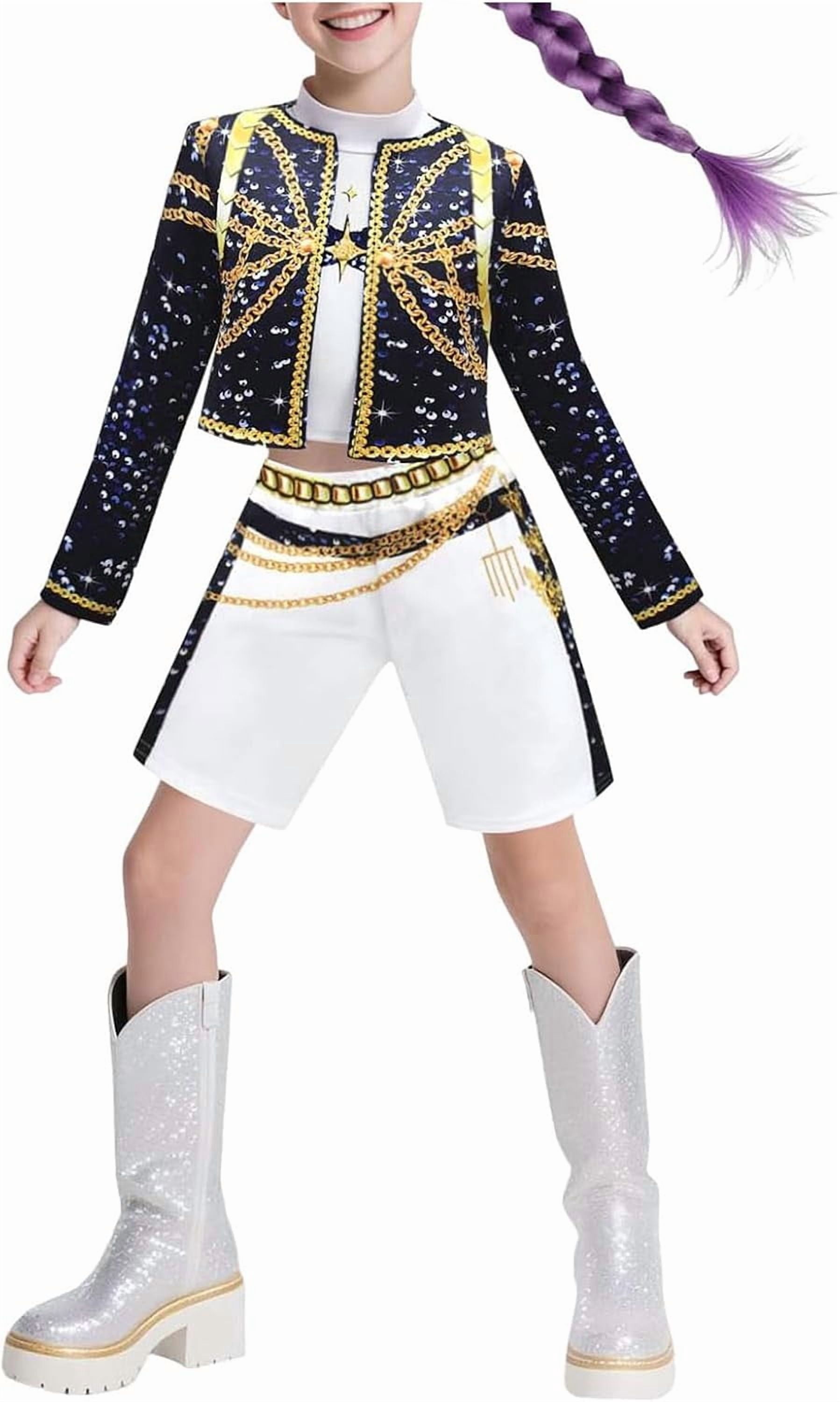 ZUITEH Halloween Cosplay Costume for Girl Kids, Popular Singers Idol ...