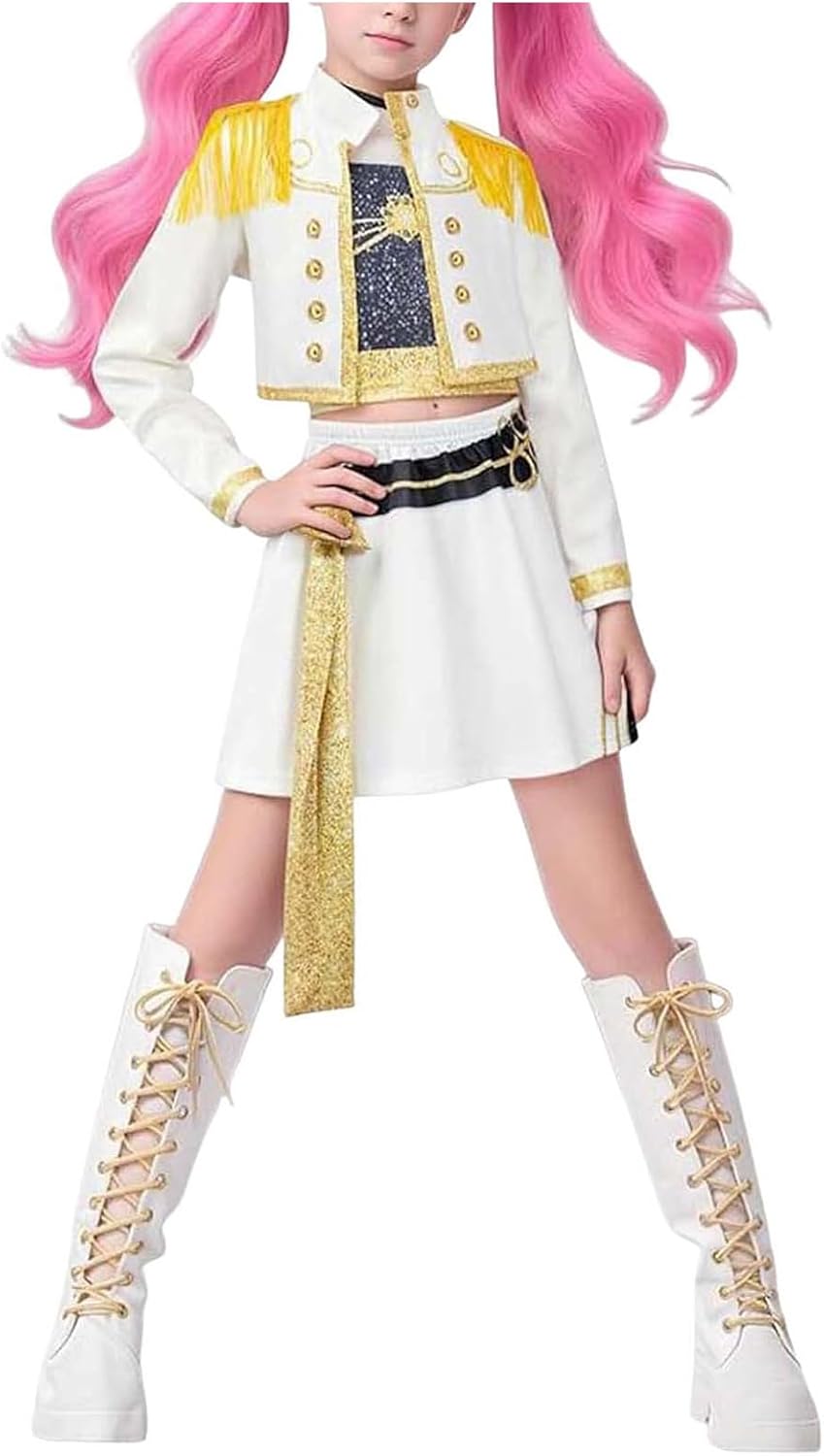 ZUITEH Halloween Cosplay Costume for Girl Kids, Popular Singers Idol ...