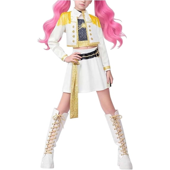 ZUITEH Halloween Cosplay Costume for Girl Kids, Popular Singers Idol ...