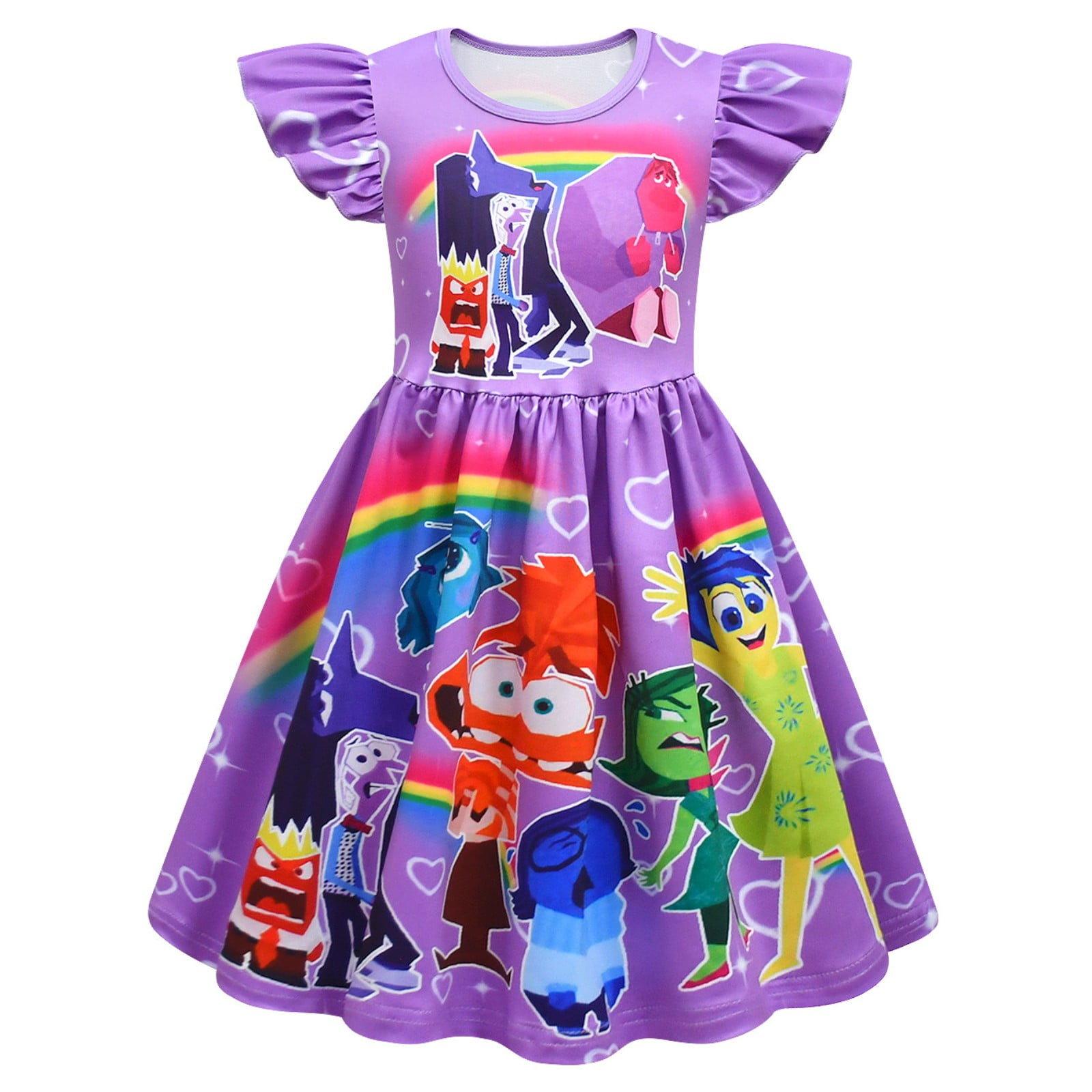 ZUITEH Inside Out Costume for Girls, Princess Costume for Kids,Girls ...