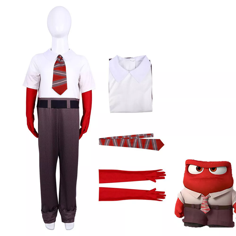 ZUITEH Inside Out 2 Anger Cosplay Inside Out Characters Costume Kids ...