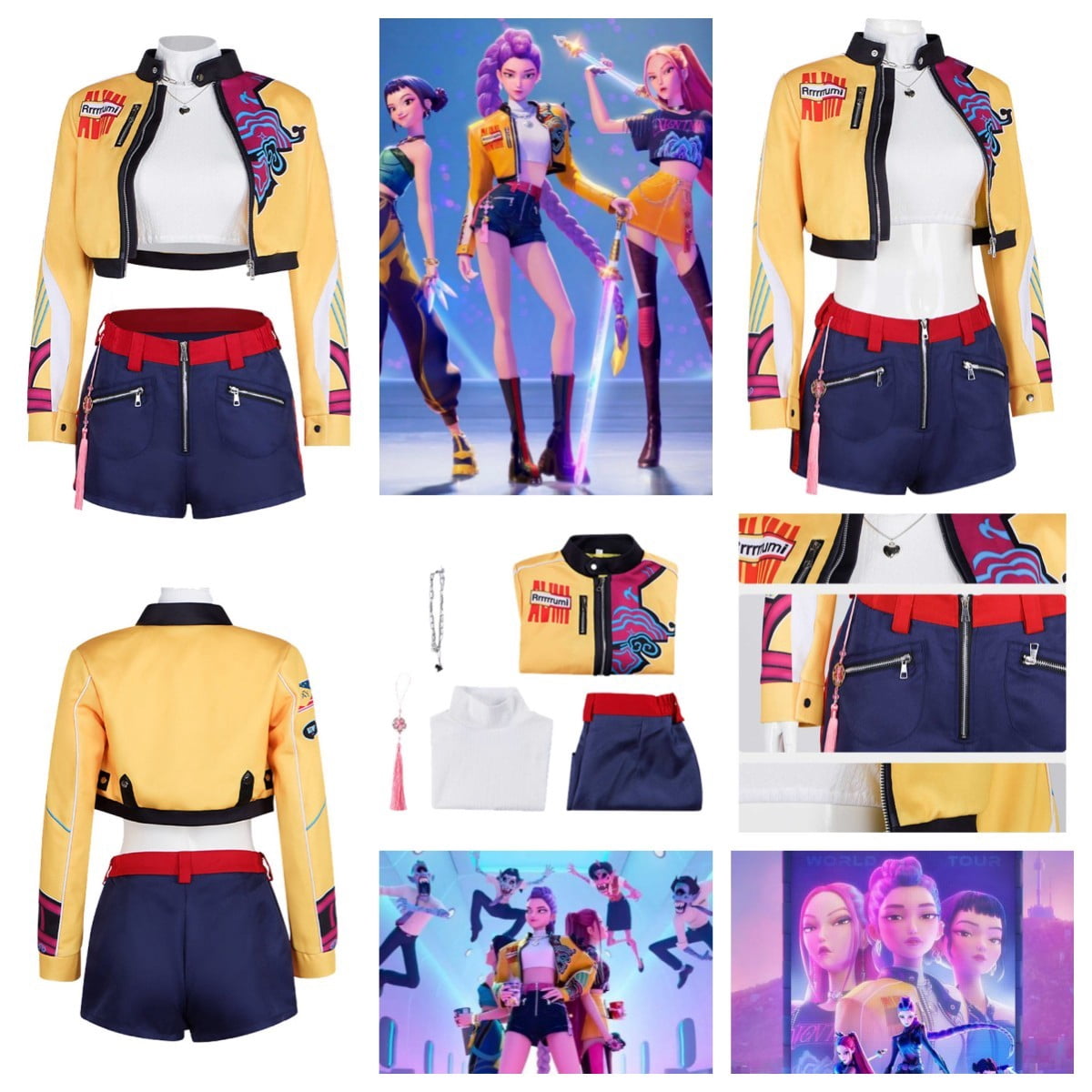 ZUITEH KPOP Demon Hunters Zoey Cosplay Costume ,KPop Idol Zoey Cosplay ...