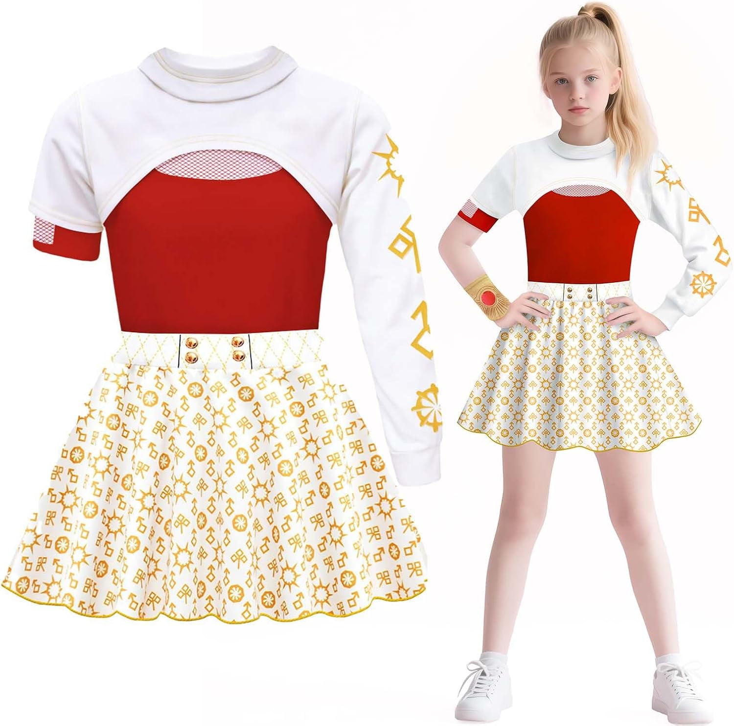 ZUITEH Kids Girls Zombies Character Outfits Party Costume, Girl Kids ...