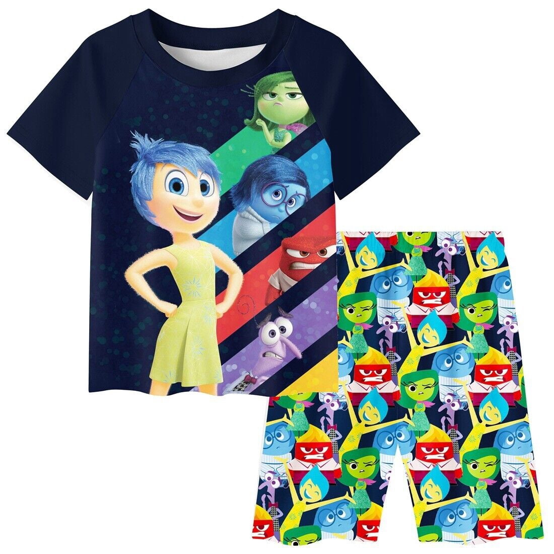 ZUITEH Kids Outfit Inside Out 2 Pajamas Set Cosplay Costume Short ...