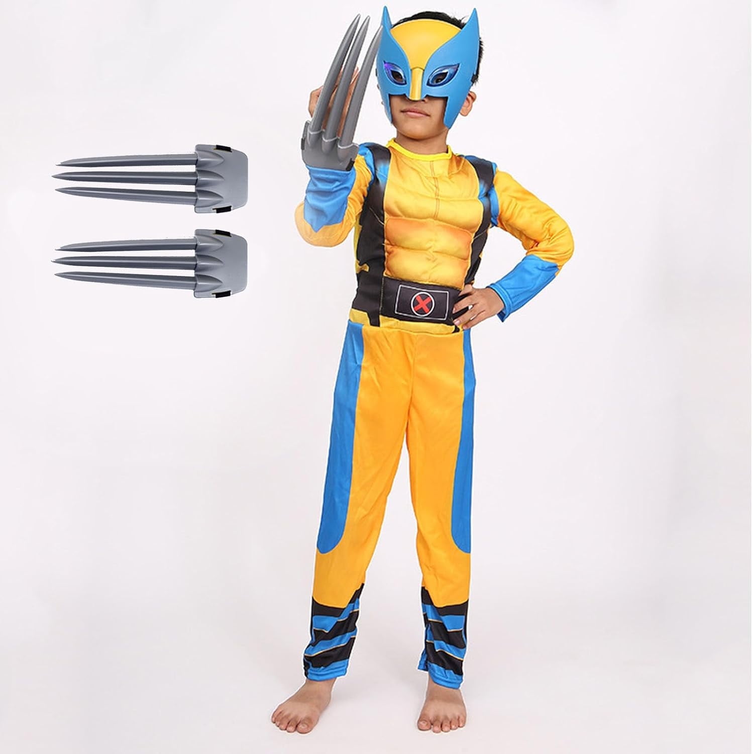 ZUITEH Kids Wolverine Costume, Deadpool and Wolverine Cosplay Superhero ...