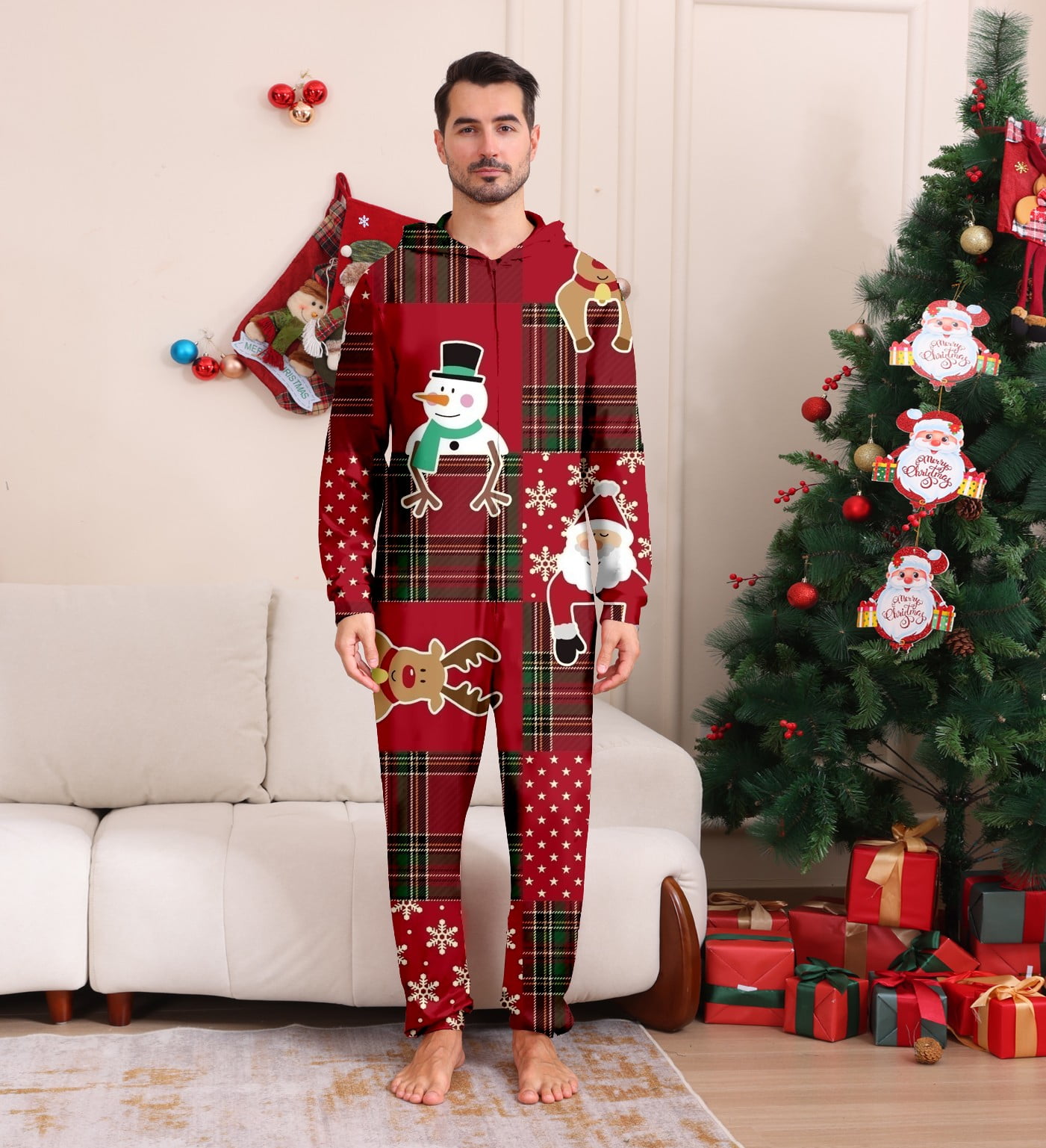 ZUITEH Matching Christmas Pajamas Family Matching Outfits, Visual ...