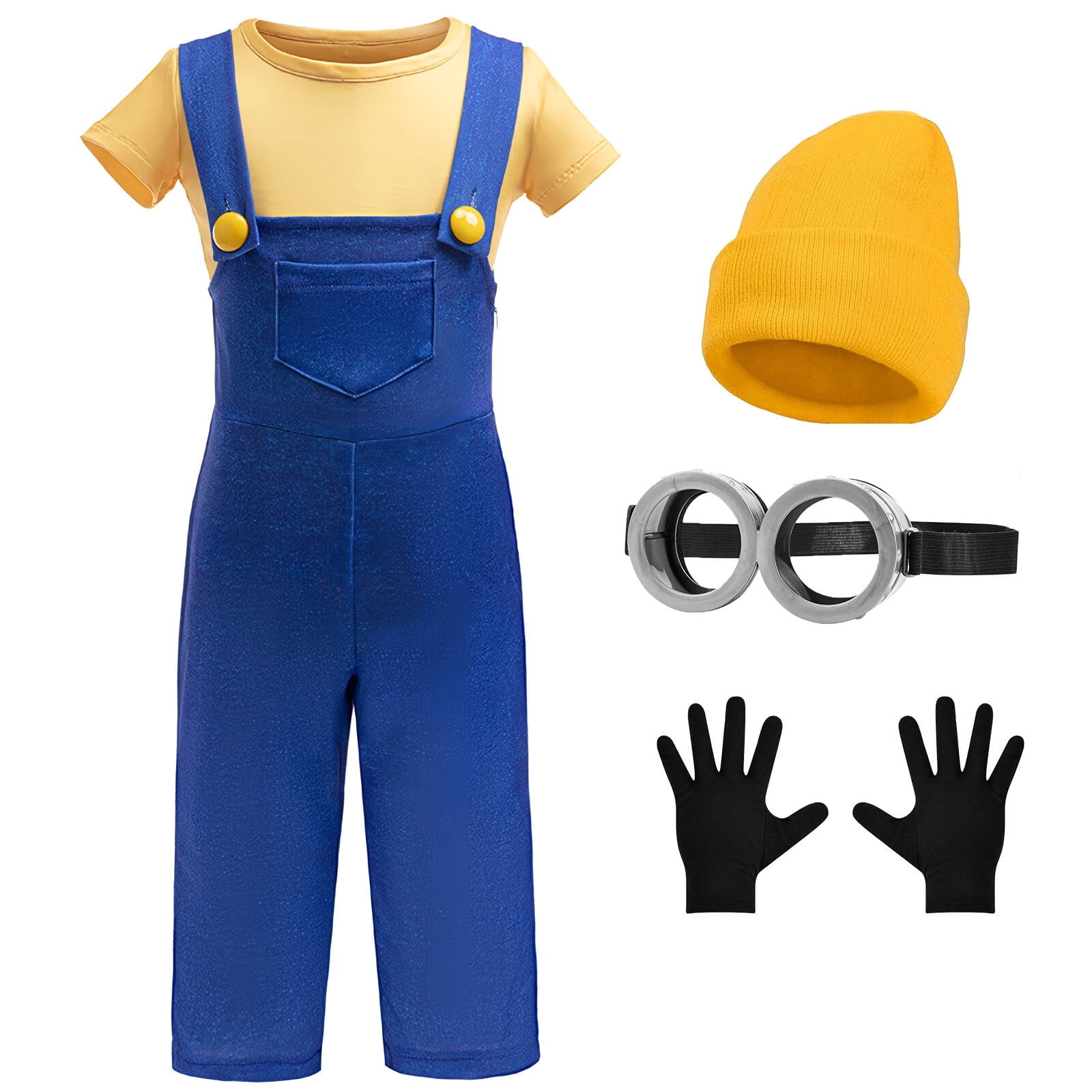 ZUITEH Steampunk Bob Kevin Costume for Kids, Jumpsuit Outfit with ...