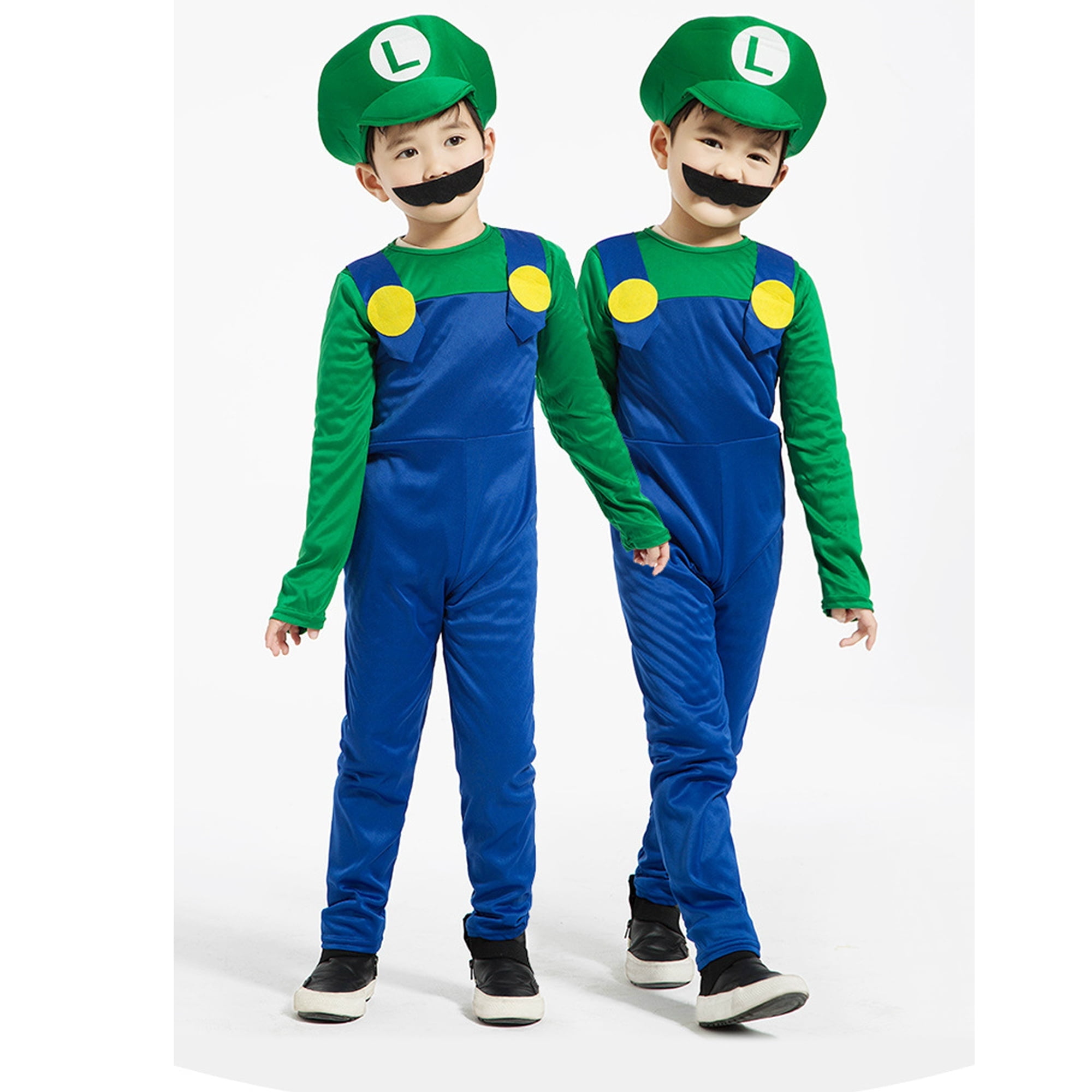 ZUITEH Super Brothers Costume Family Matching Adult & Kids Cosplay ...