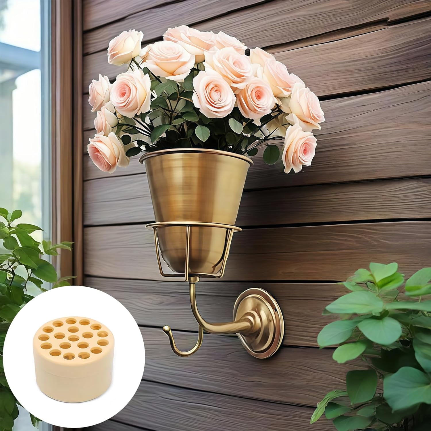 ZUITEH Wall Mounted Vase, Vintage Hanging Vase, Wall Mounted Hanging ...