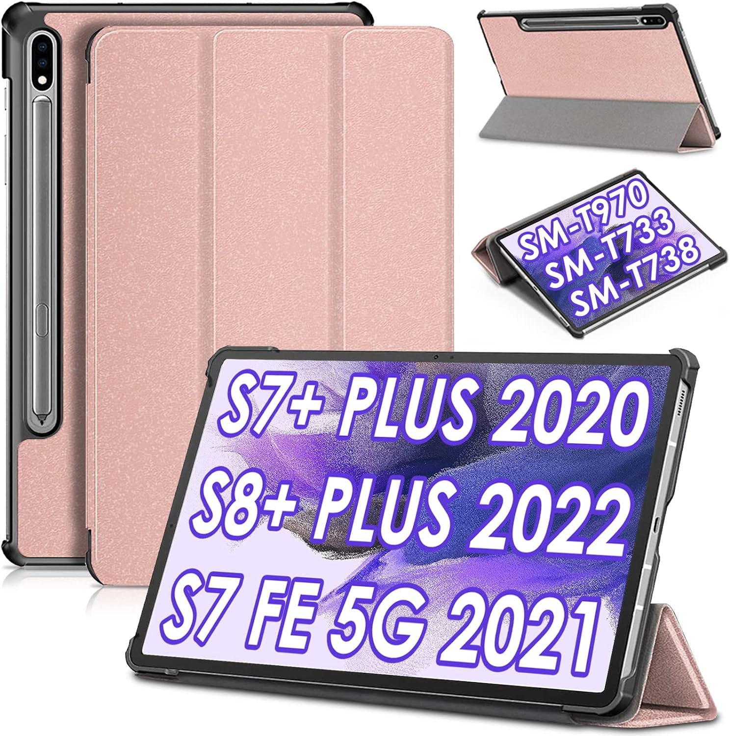 ZUKKASHAN Case for Samsung Galaxy Tab S7 FE / S8 Plus/ S7 Plus 12.4 ...