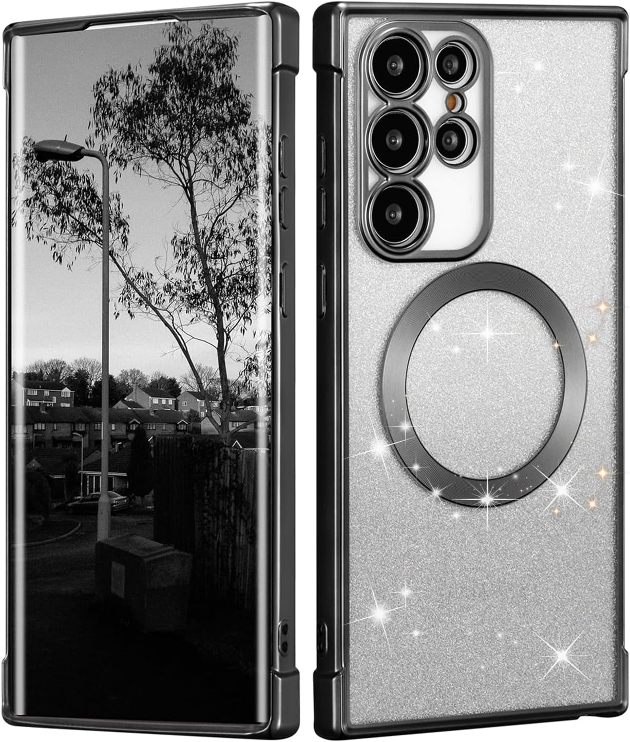 ZUKKASHAN Magnetic Case for Samsung Galaxy S22 Ultra, [ Compatible with MagSafe ] Luxury Plating ...