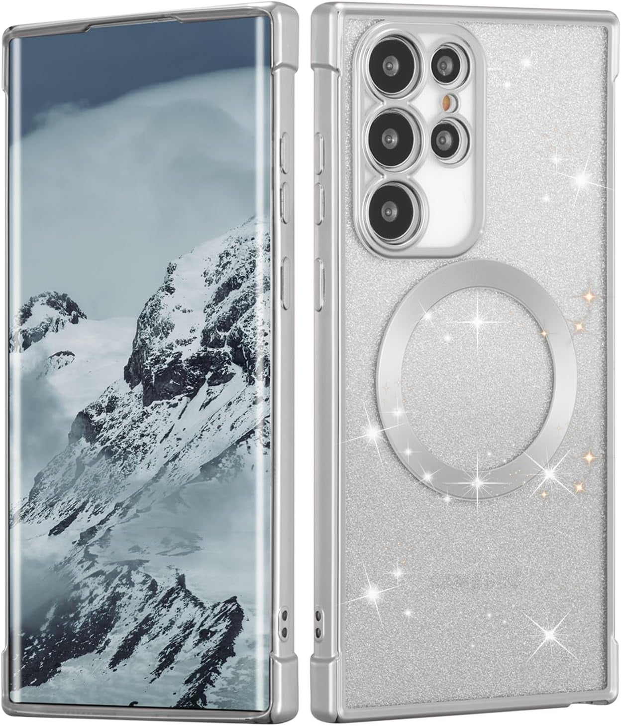 ZUKKASHAN Magnetic Case for Samsung Galaxy S22 Ultra, [ Compatible with MagSafe ] Luxury Plating ...