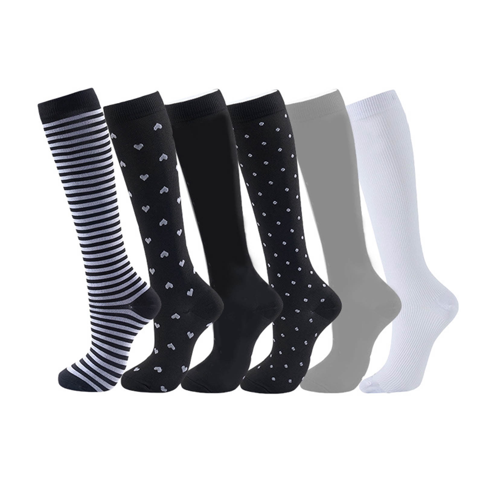 ZUKMRJPC 6 Pairs Women's Warm Knee High Socks Winter Sweat Absorbing ...