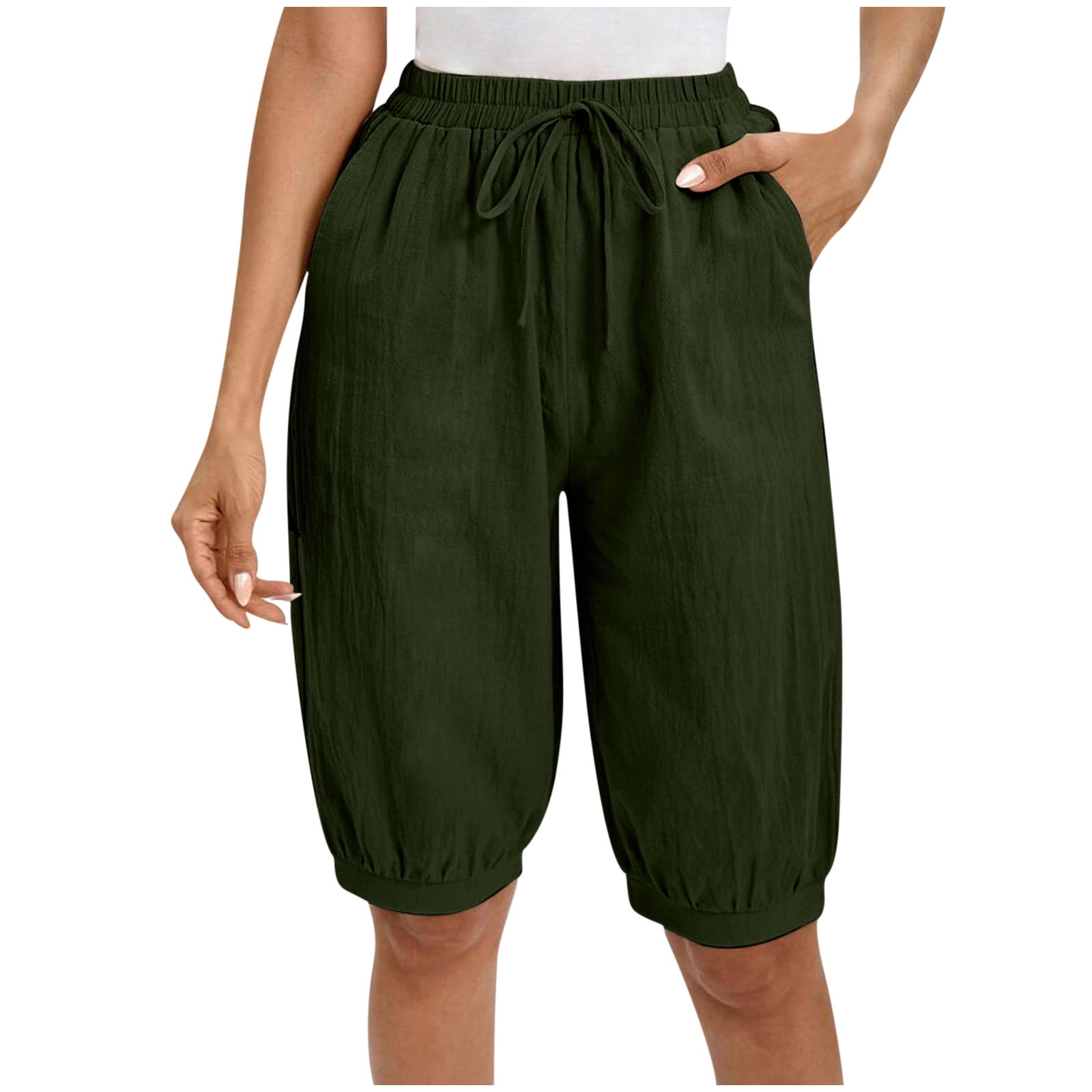 ZUKMRJPC Bermuda Shorts for Women 2025 High Waist Baggy Wide Leg Half ...