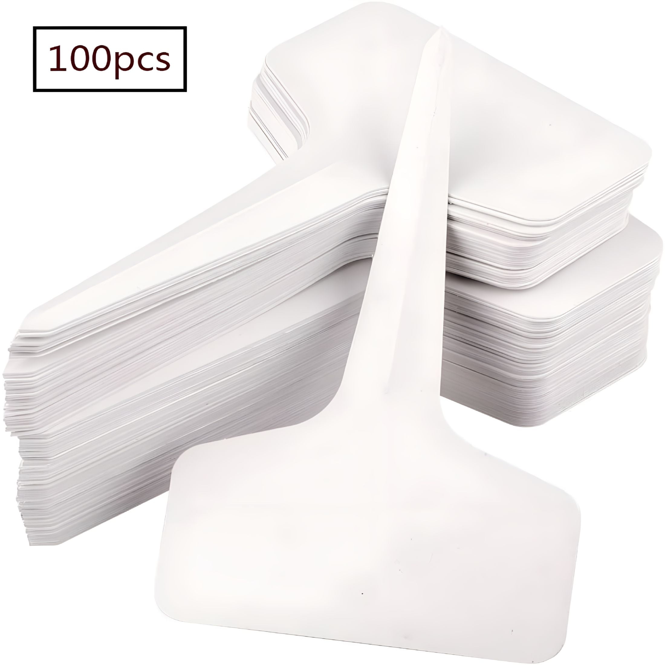 ZULAR 100pcs Mini T-Shape Plastic Plant Stakes Stick-In Labels Label ...