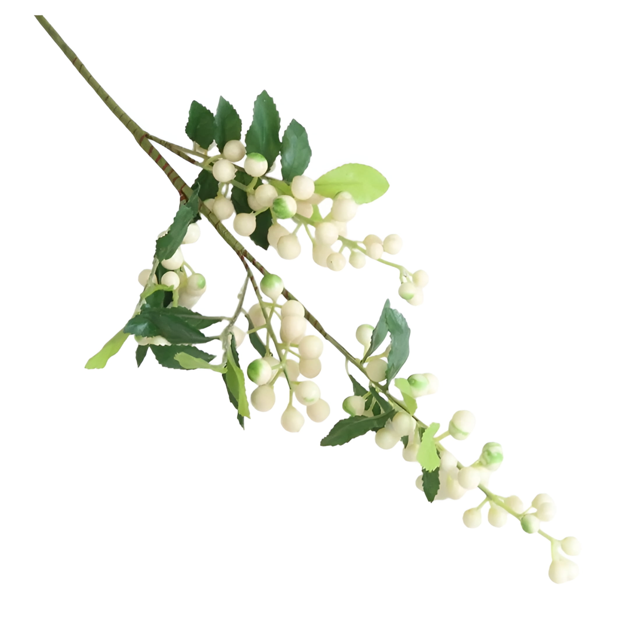 ZULAR 1Piece Artificial White Berry Stems,27.5 Inch Burgundy Red Berry ...