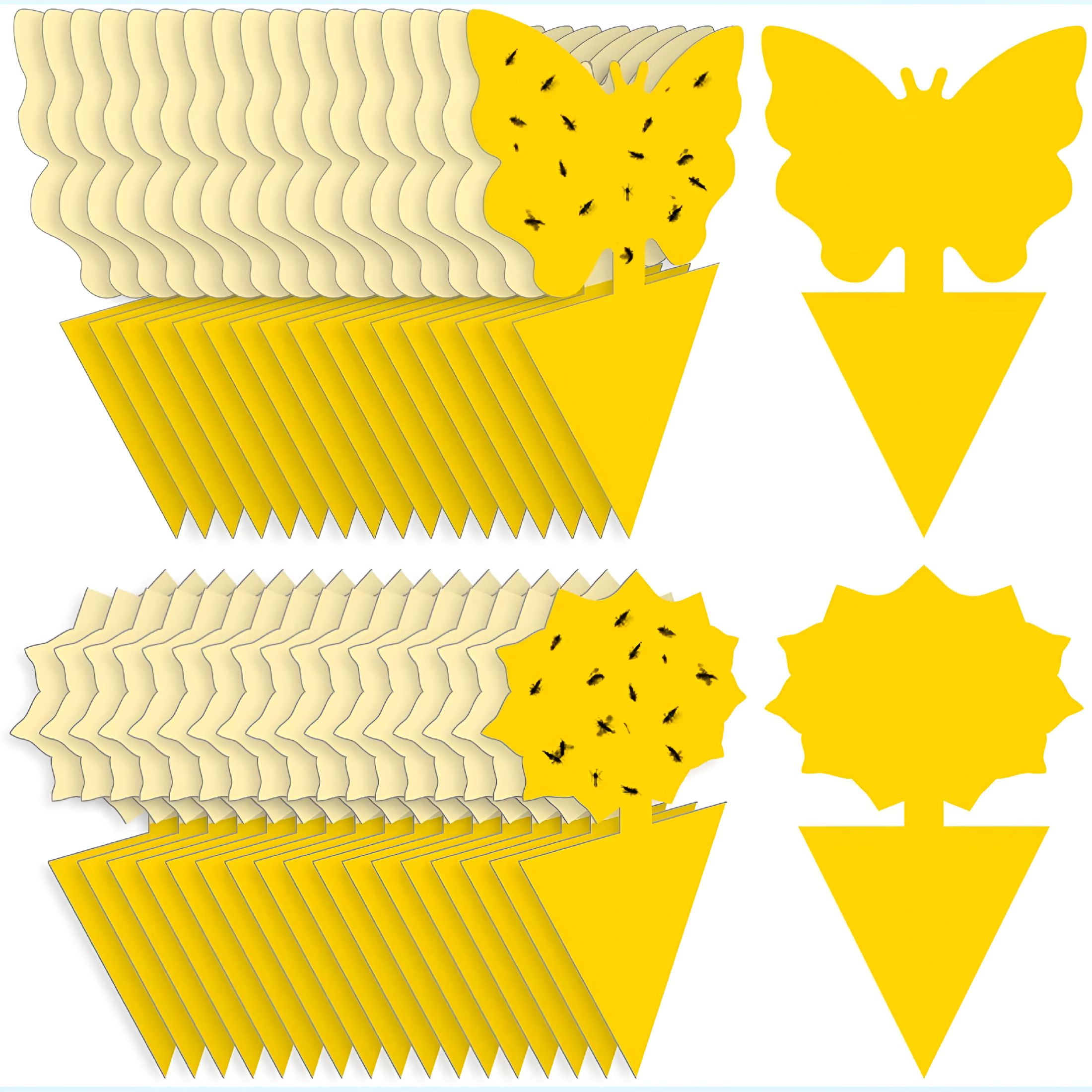 ZULAR 30 Pack Fruit Fly Traps Fungus Gnat Traps Yellow Sticky Bug Traps ...