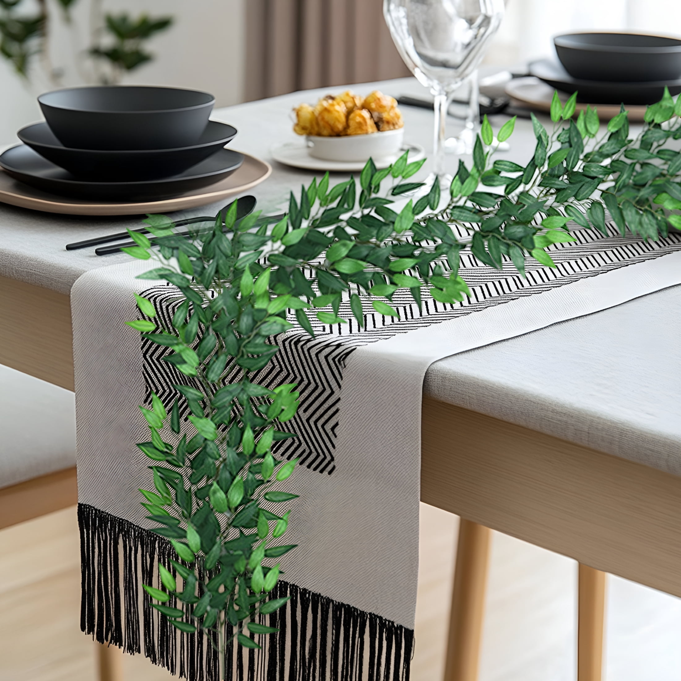 ZULAR Artificial Willow Leaves Vine Twigs,1Pcs 39" Fake Hanging Plant ...