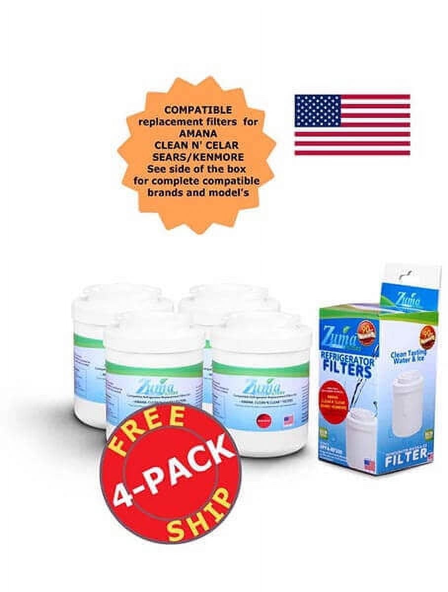 ZUMA Brand , Water and Ice Filter , Model # OPFA-RF300 , Compatible with Amana® 50394 - 4 Pack ...