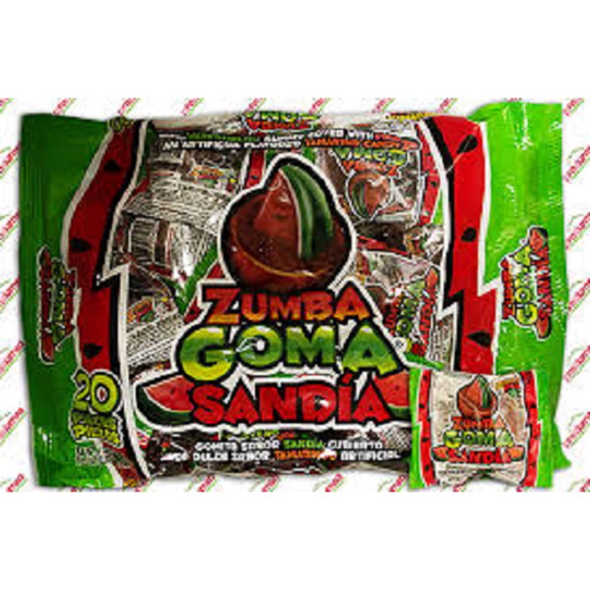 ZUMBA PICA ZUMBA GOMA SANDIA Bag ( 20 in a Pack ) - Walmart.com
