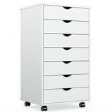 ZUNMOS 7-Drawer Mobile Storage Chest, Wood Dresser Cabinet for Office ...