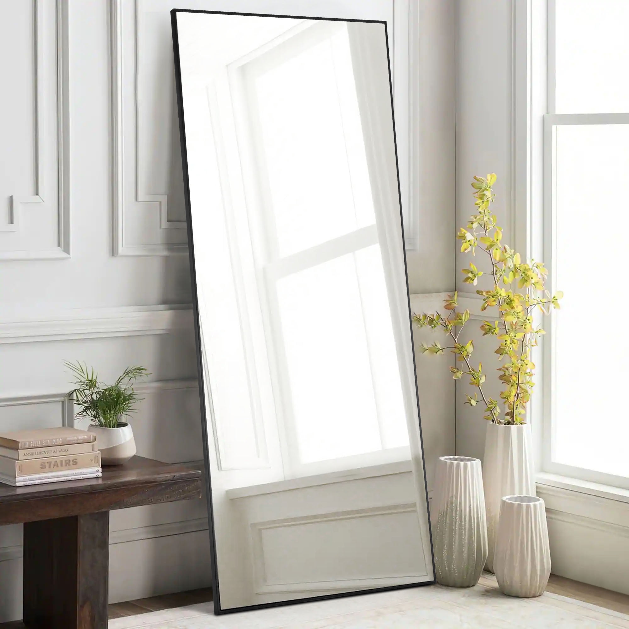 ZUNMOS 71"x30" Full Length Mirror Rectangle Free Standing Wall Mounted ...