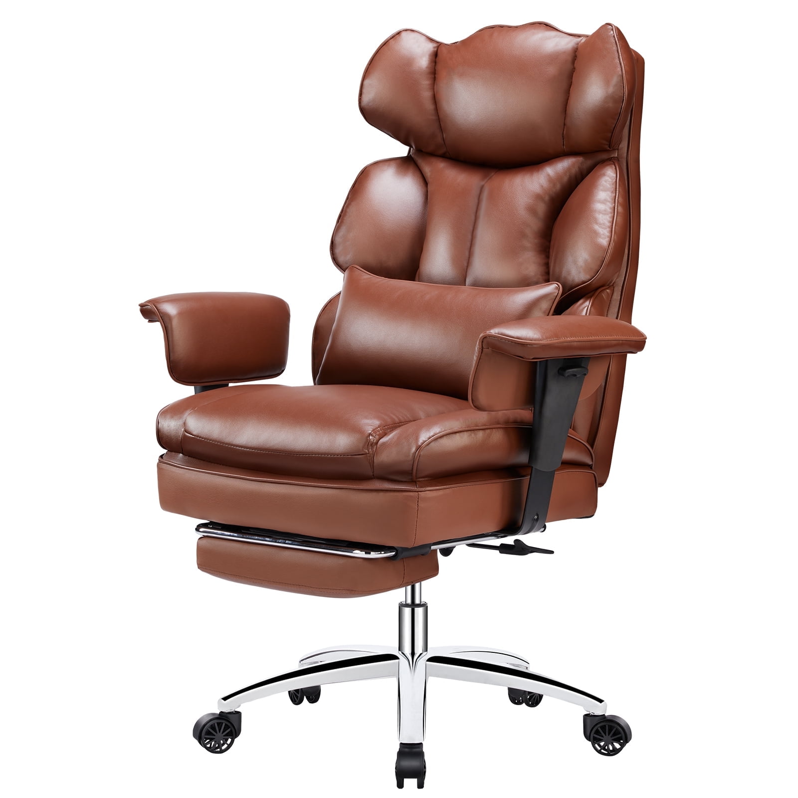 ZUNMOS Home Office High Back Reclining Desk Chair with Footrest, Big ...