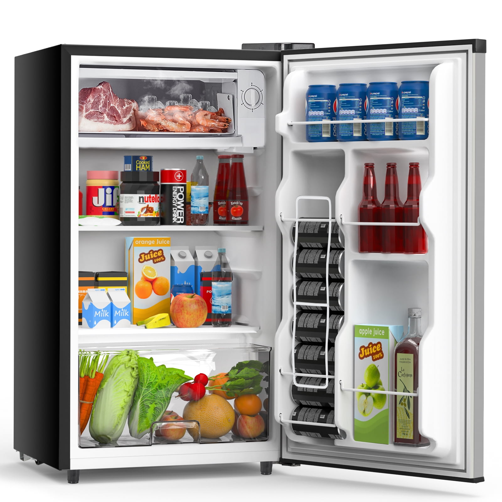 ZUNMOS Mini Refrigerator, Compact Freezer, Adjustable Temperature ...