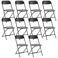 SalonMore 10 Pack Steel Foldable Outdoor Party Plastic Chairs ...