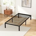 ZUNMOS Twin Bed Frame, Heavy Duty Metal Platform with Storage Space ...
