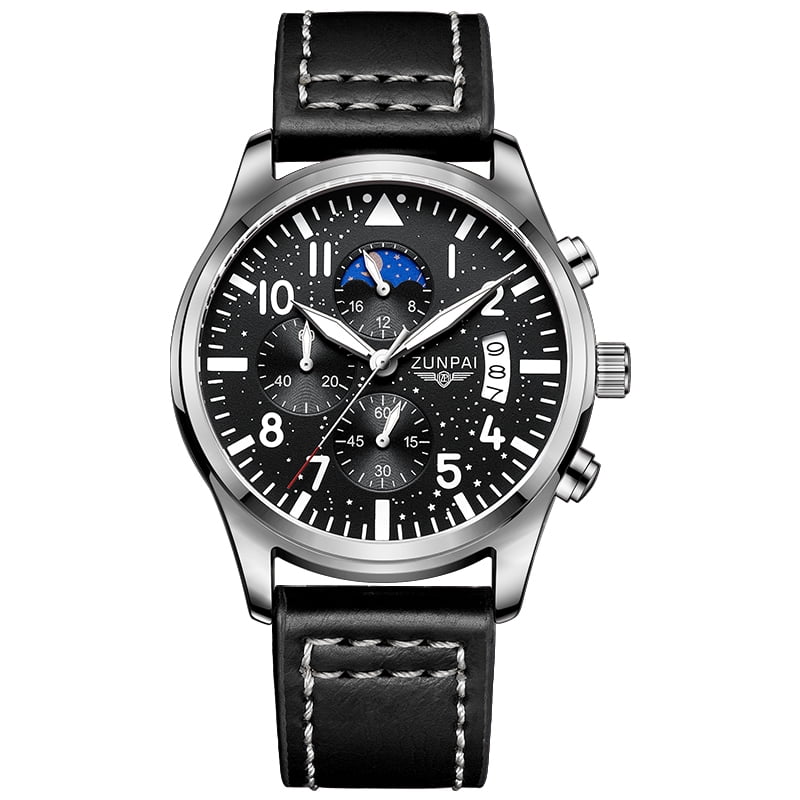 ZUNPAI Watches for men Chronograph Quartz Watch with Luminous Calendar ...