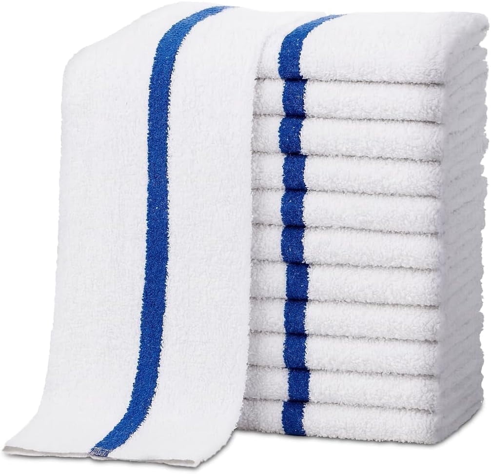 Zuperia 24-pack Bar Mop Towels - (16" x 19" inches) Cotton Kitchen ...