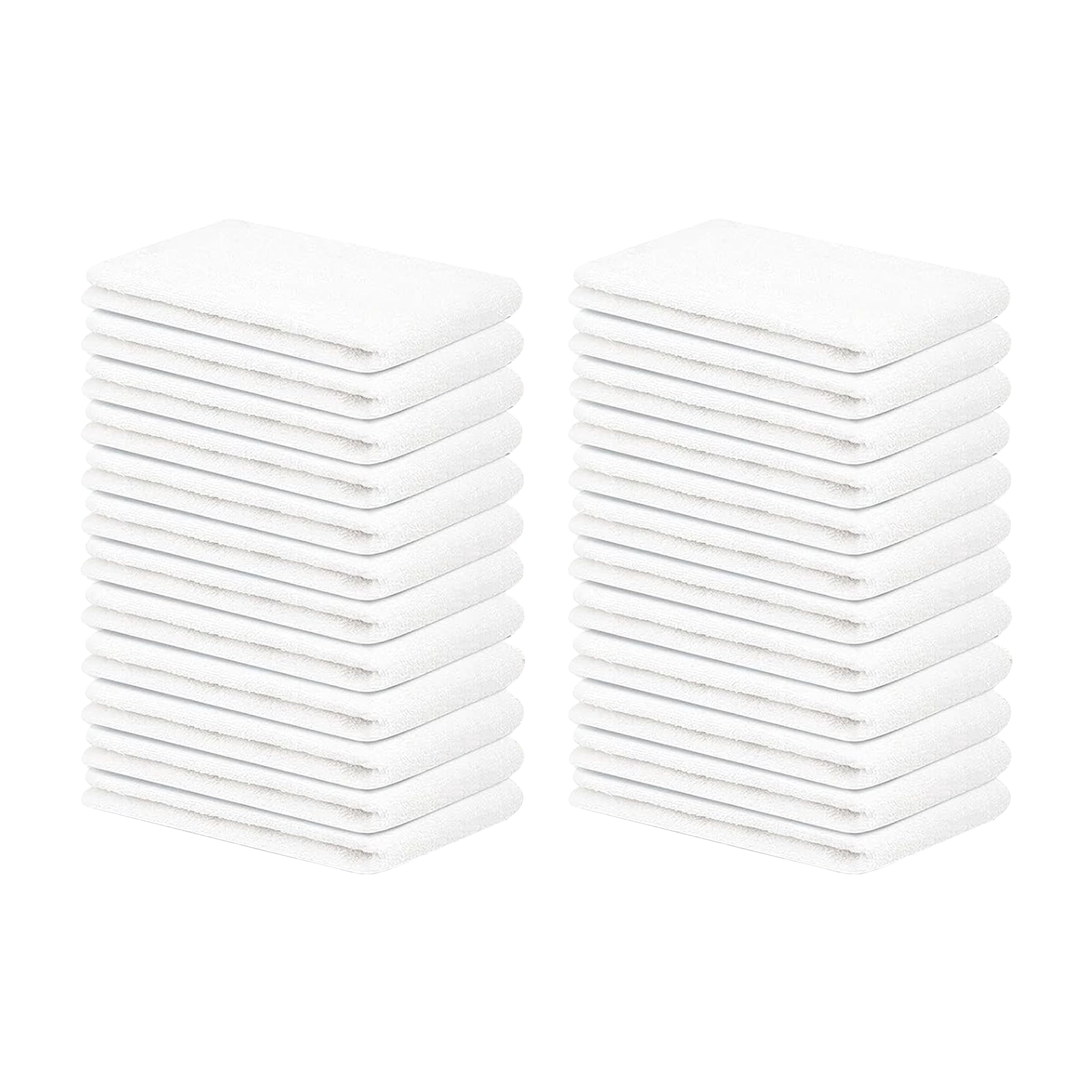 ZUPERIA Cotton Terry Bar Mop Towels, pack of 24, 14 x 17 in, White ...