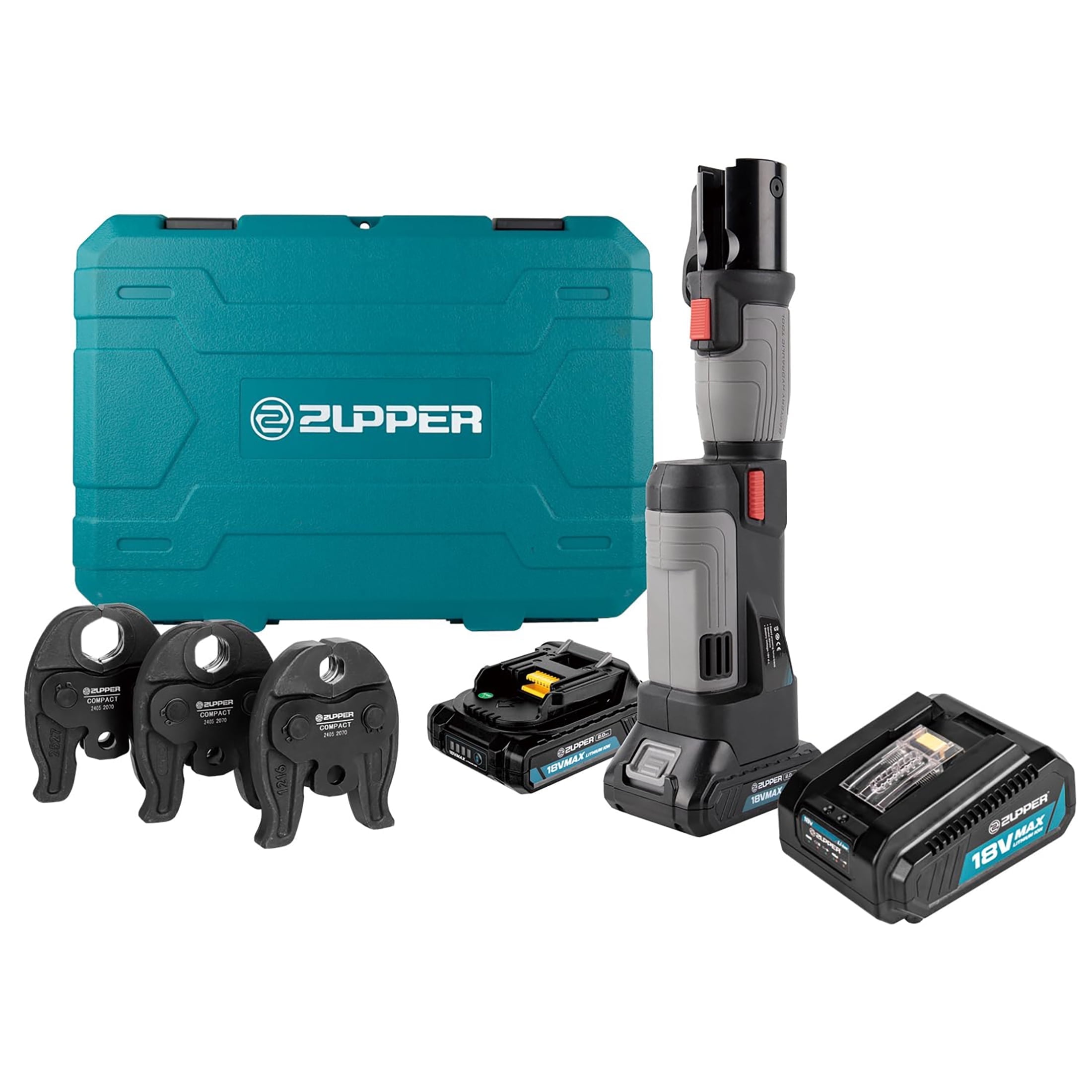 ZUPPER Compact Press Tool Kit with 1/2", 3/4", 1" ProPress Jaws for ...