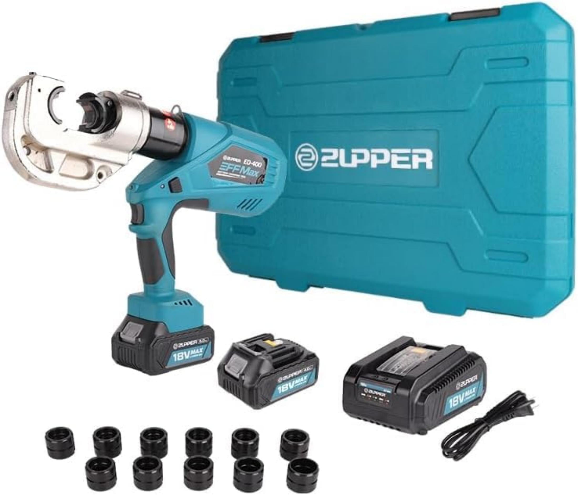 ZUPPER Electric Hydraulic Crimping Tool, Rechargeable Cable Lug ...