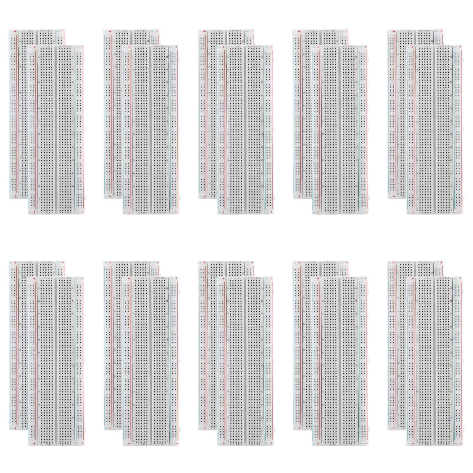 ZUQIAN 20 Pack Breadboard KEF16 830 Point Solderless Prototype PCB ...