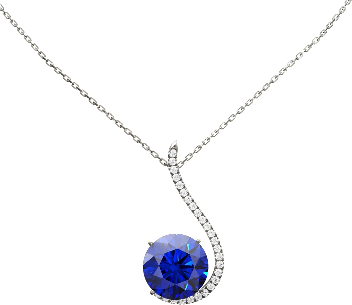 ZURSANA Elegant Music Note Pendant Necklace, 925 Sterling Silver ...