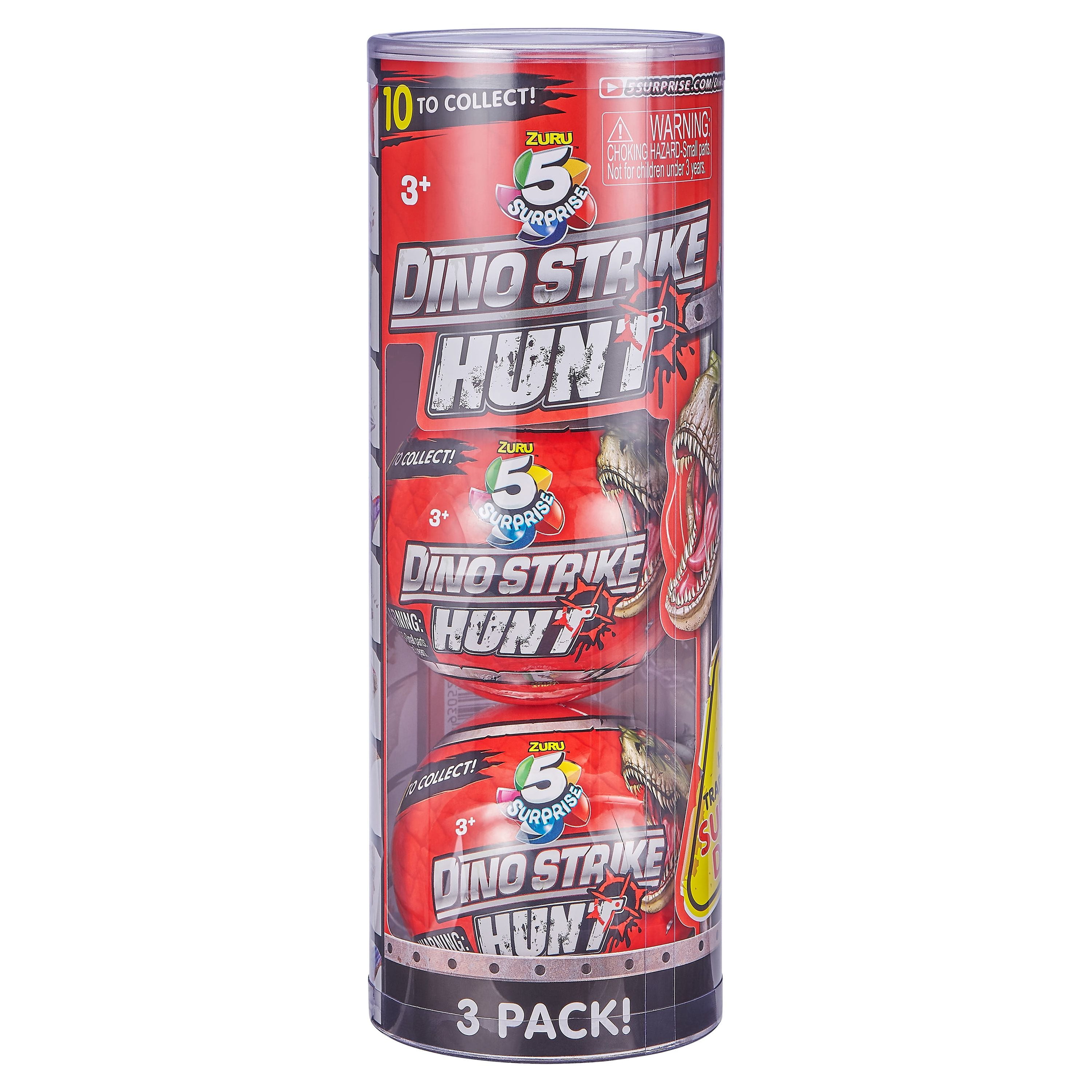 5 Surprise Dino Strike Hunt Series 3 Mystery Capsule, Dinosaur Toy Set ...