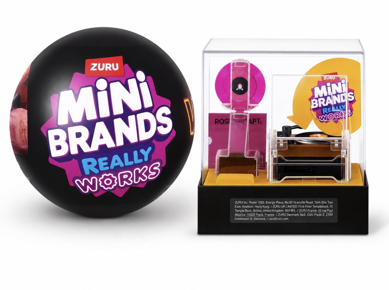 ZURU Mini Brands Vinyl Turntable with Record Player & Vinyl Capsule ...