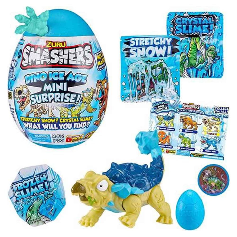 ZURU Smashers Dino Ice Age Mini Surprise Egg Gag Toys for Kids - Angry ...