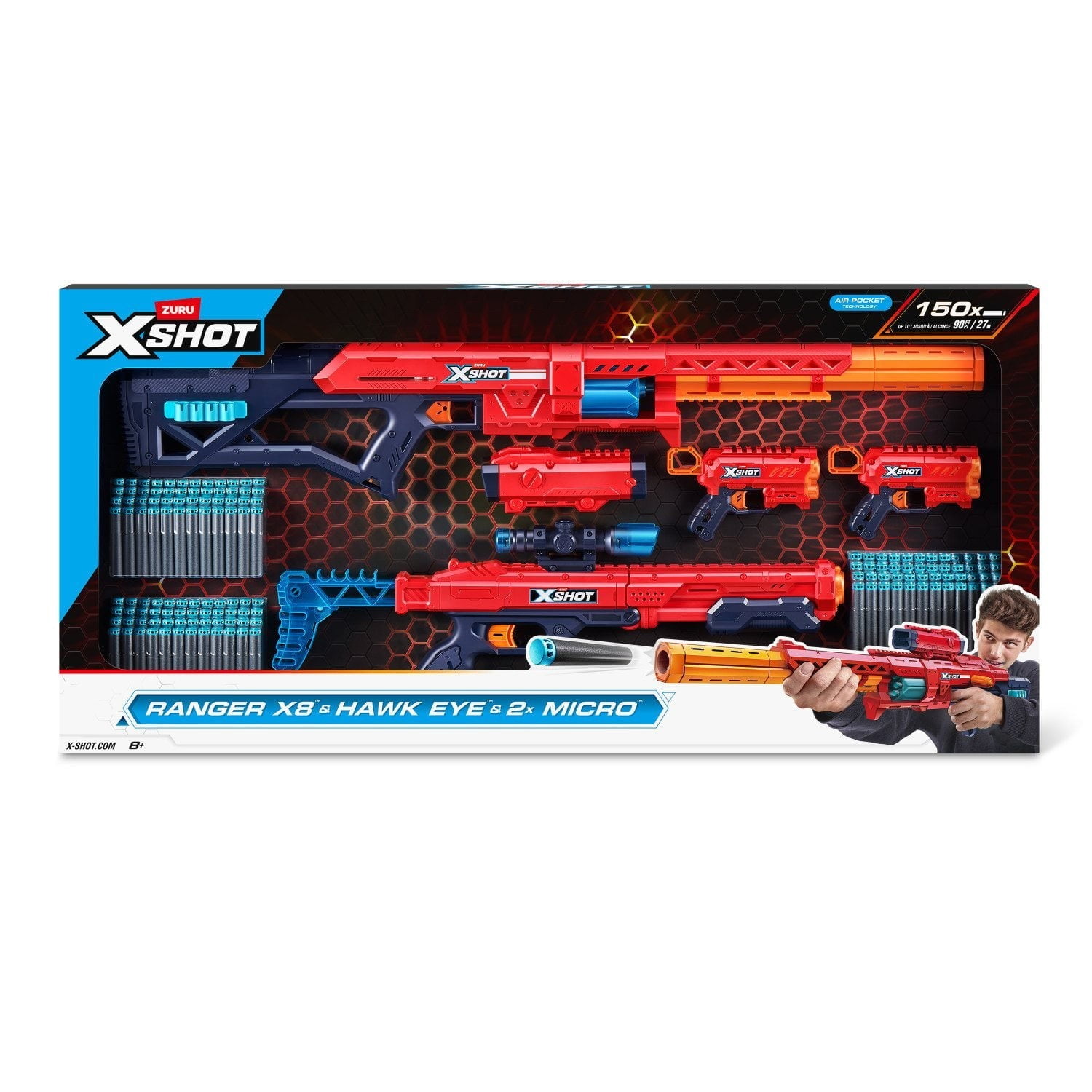 ZURU X-SHOT PRO Series Fury-X and Longshot Combo Pack - Walmart.com