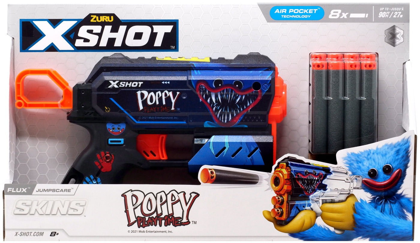ZURU X-Shot Poppy Playtime Flux Jumpscare Battery Powered Blaster with ...